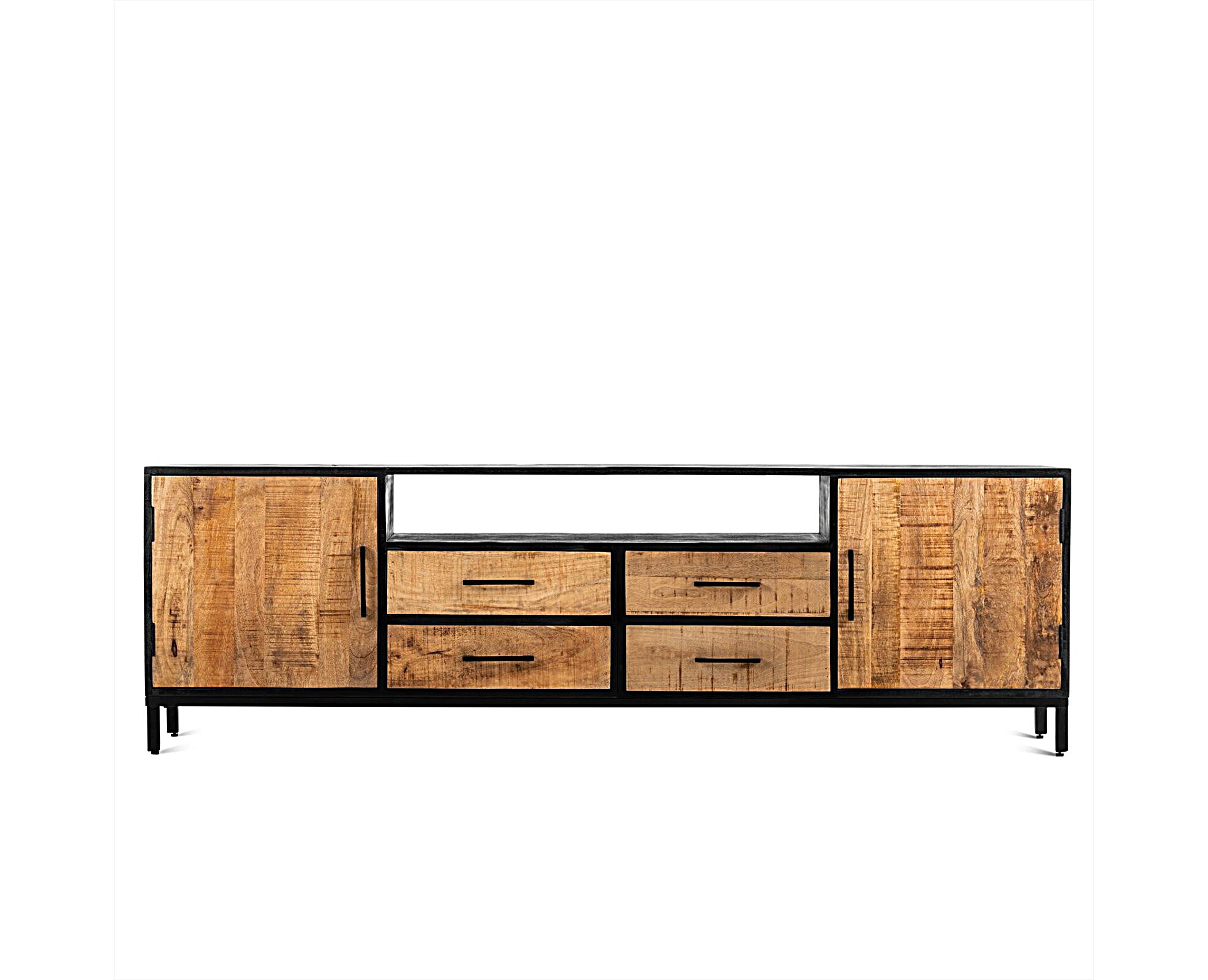 Tv-meubel Sterre Hoog 4 Lades 175cm van Mangohout Kopen? | Meubelplaats.nl