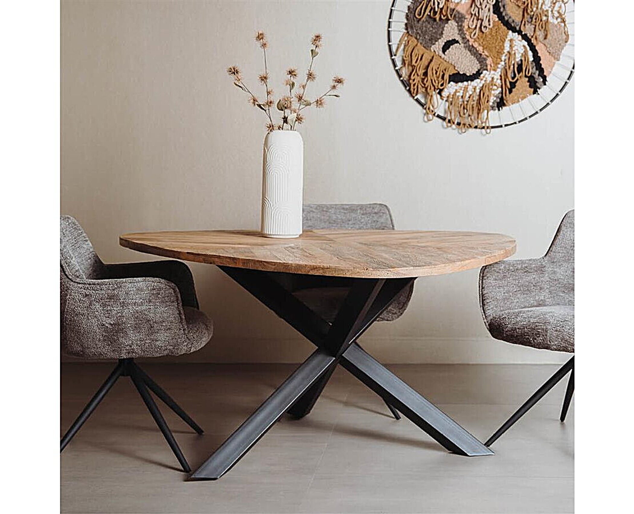 Trivero Eetkamertafel naturel 150 cm | Meubelplaats.nl