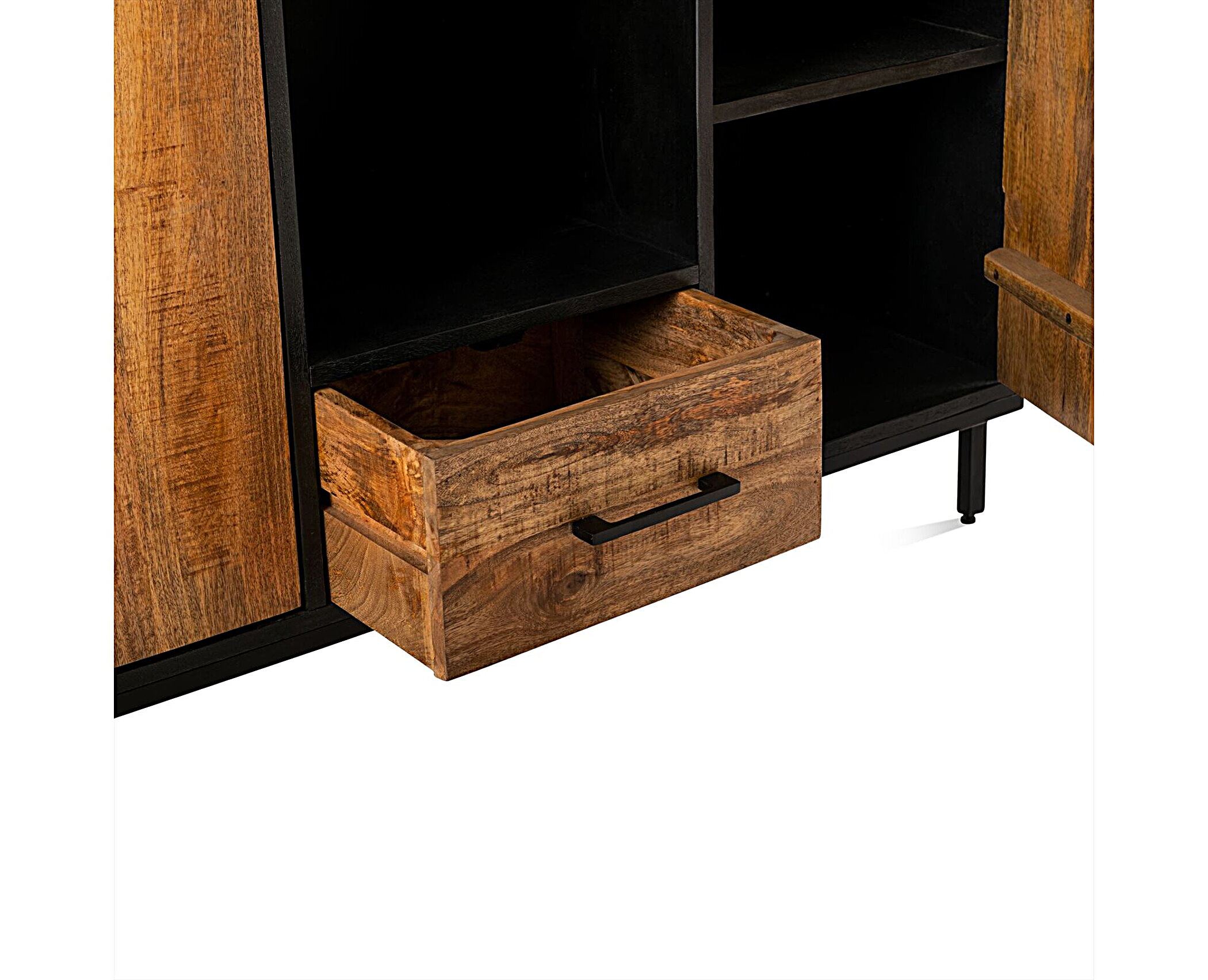 Opbergkast Sterre 120cm 2 deuren & 1 lade van Mangohout kopen? | Meubelplaats.nl