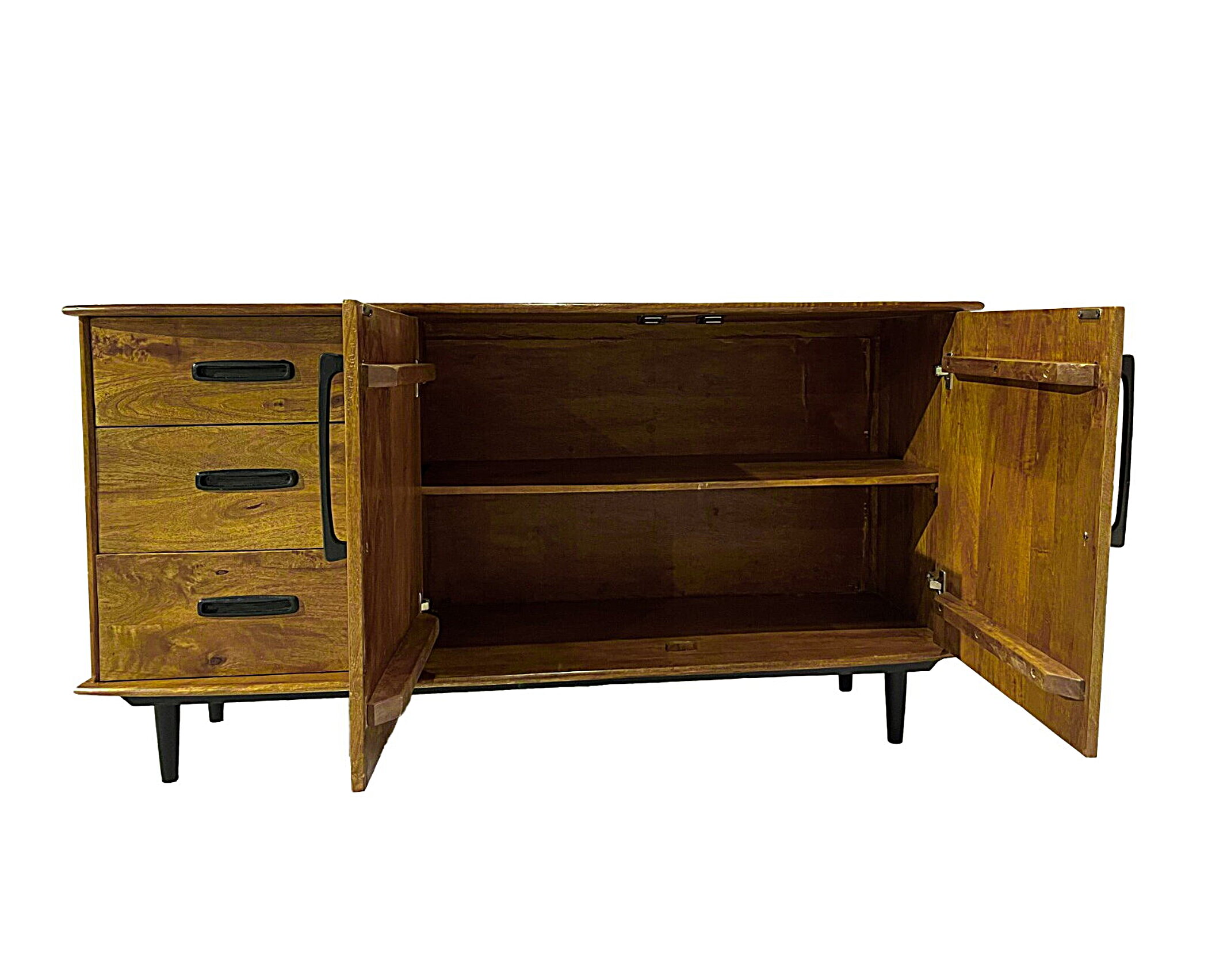 Retro dressoir van mangohout? Bekijk dressoir Elias! | Meubelplaats.nl