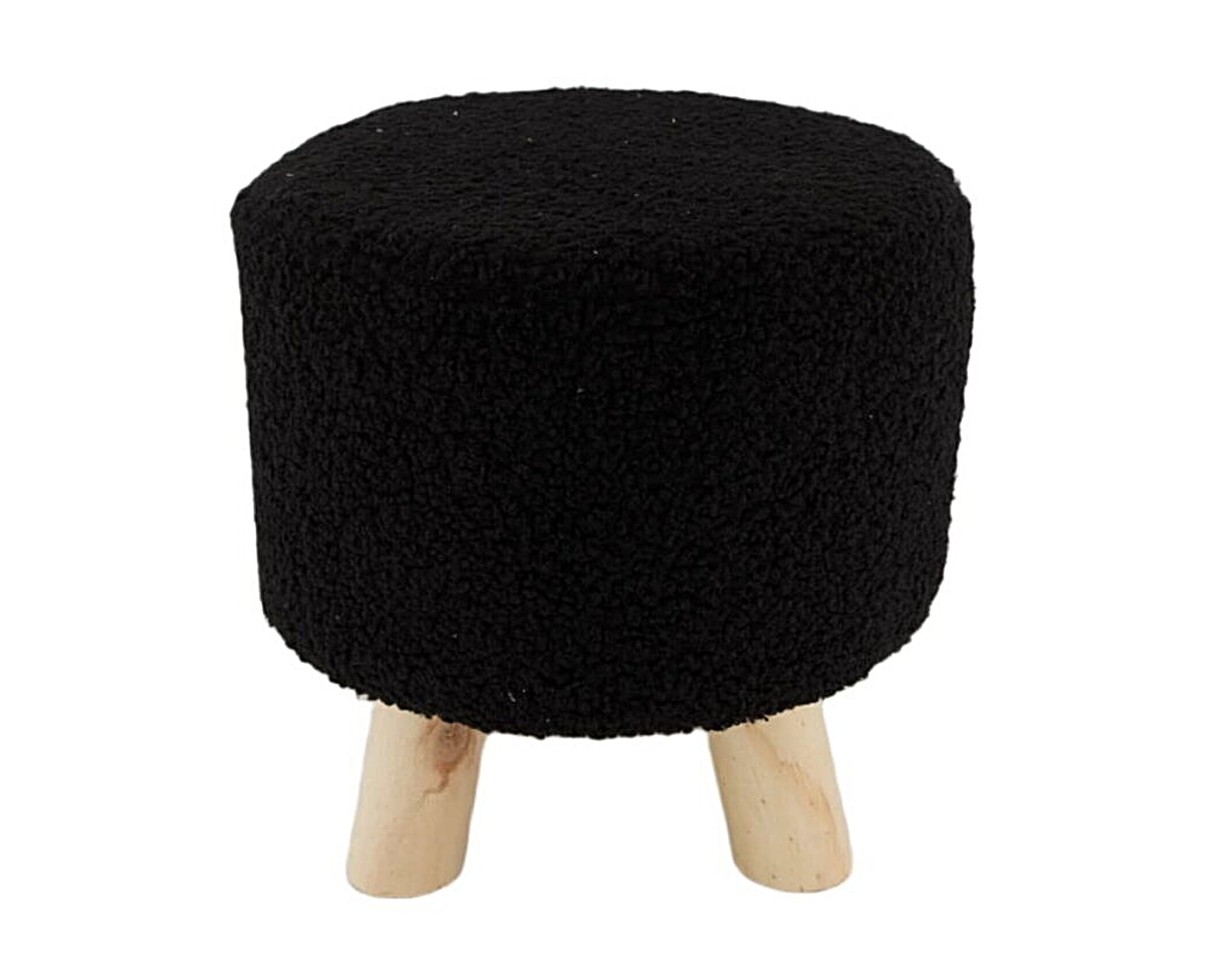 Poef Bouclé met houten poten van Meubelplaats kopen? | Meubelplaats.nl