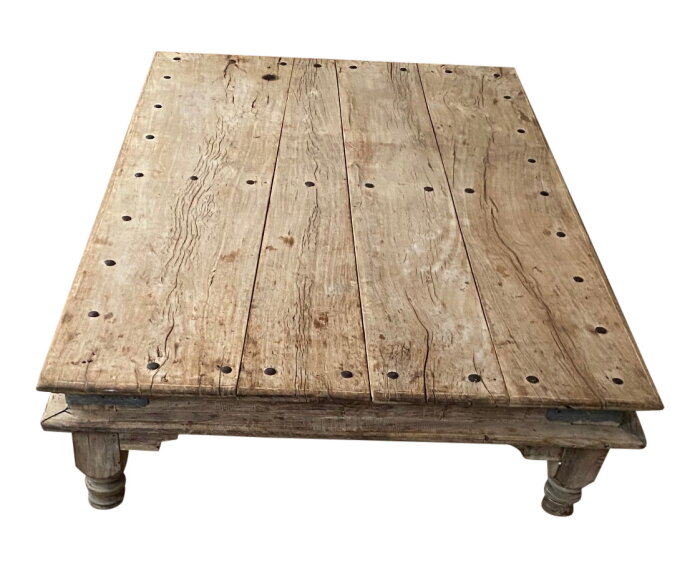 Unieke salontafel uit Azie kopen van oud hout? 180x120 cm | Meubelplaats.nl